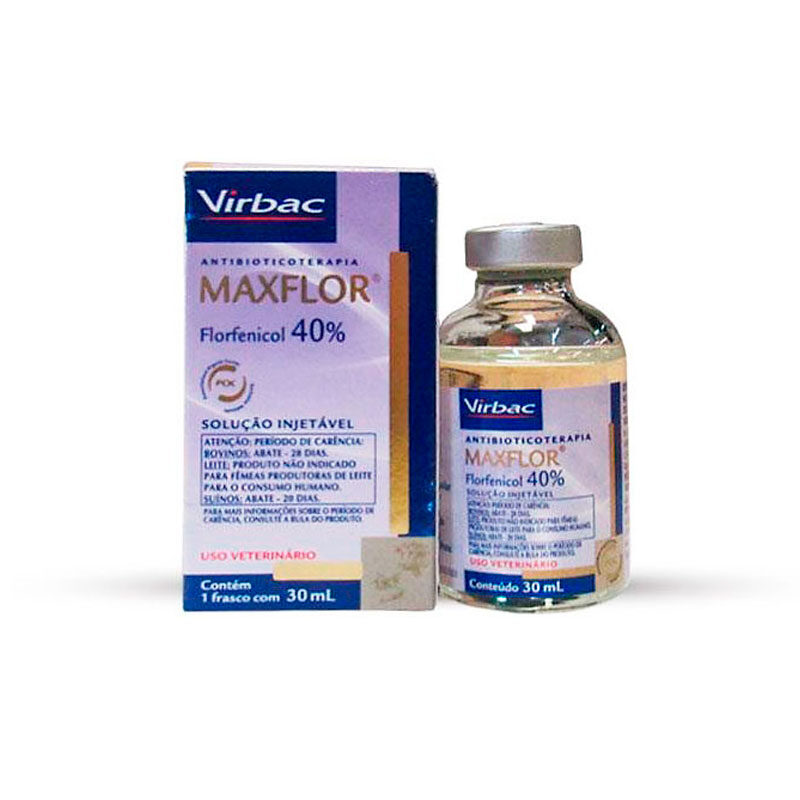 ANTIMICROBIANO USO INJETÁVEL MAXFLOR 40% 30ML - VIRBAC | Agrominas ...